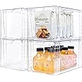 Amazon.com: Zero Zoo 4Pack Large Stackable Storage Drawers,Clear ...
