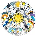 Amazon.com: Weather Stickers for Teens Boy Girls Kids|50 Pcs|Cartoon ...