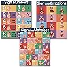 Sign Language Posters for Classroom - 3 Pack ASL Alphabet Poster ...