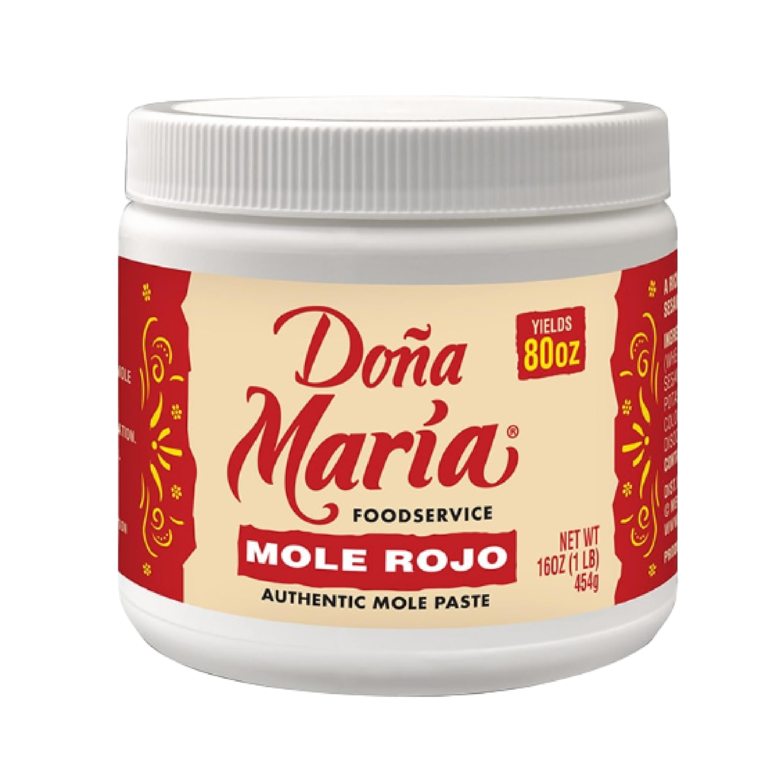 DOÑA MARIA Mole Rojo Paste for Foodservice Jars 16 oz 6-Pack, Great for ...