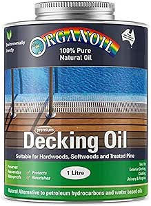 Organoil Pure Natural Plant Tung Oil Decking Oil Red 1L : Amazon.com.au ...