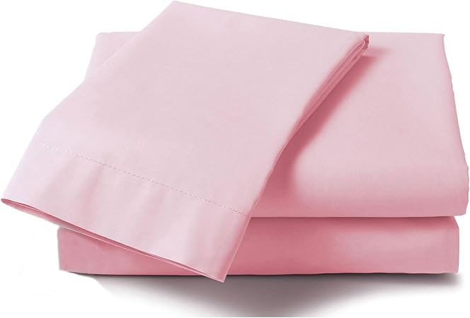 Novali Plain Percale Fitted Sheet, Double, Pink: Amazon.co.uk: Kitchen ...