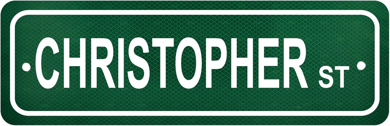 Amazon.com: Christopher Street Sign - 6" x 18" Reflective Aluminum ...