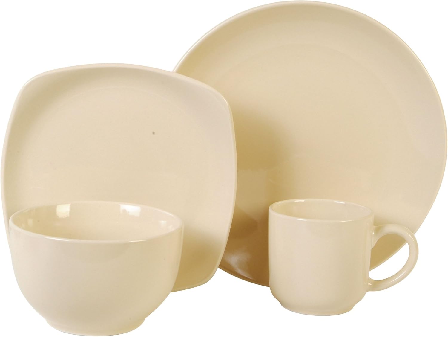 Amazon.com | Gibson Sensations 16 pc Dinnerware Set, Beige: Dinnerware Sets