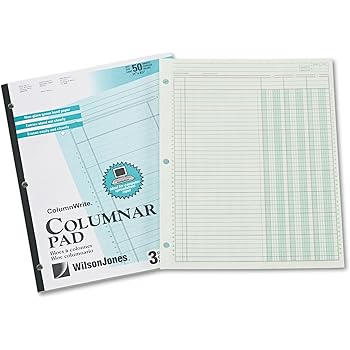 Amazon.com : Column Pad, 3 Column, 3-7/16" Wide, 40 Line/Page, 11"x8-1/ ...