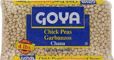 Amazon.com : Goya Foods Chick Peas (Garbanzo Beans), Dry, 4 Pound Bag ...