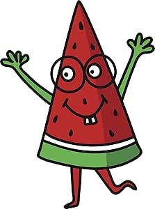 Amazon.com: Funny Silly Goofy Colorful Fruit Cartoon - Watermelon Vinyl ...