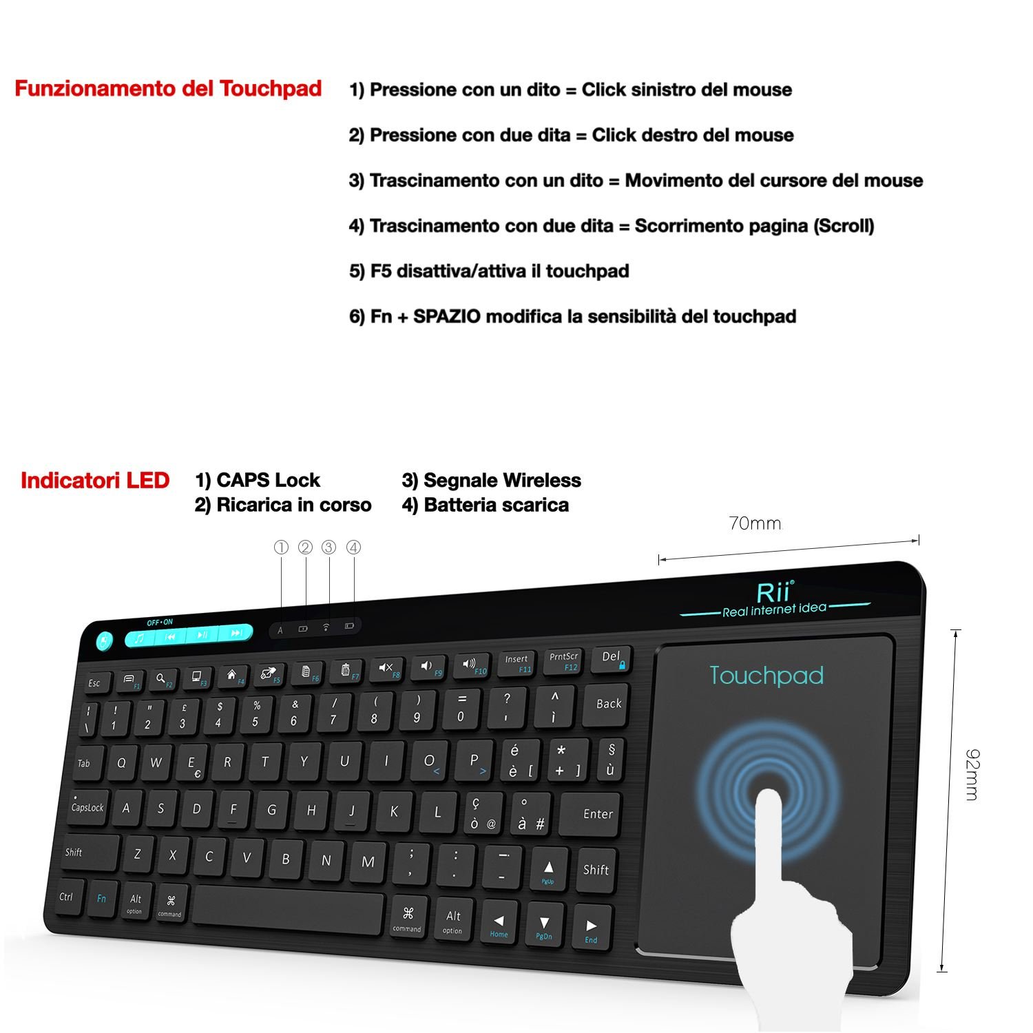 Tastiere, Mouse e periferiche di input HTPC Mini PC Computer Console ...