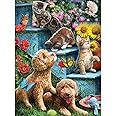 Amazon.com: Bits and Pieces Puzzles for Adults - Pups and Kittens On ...