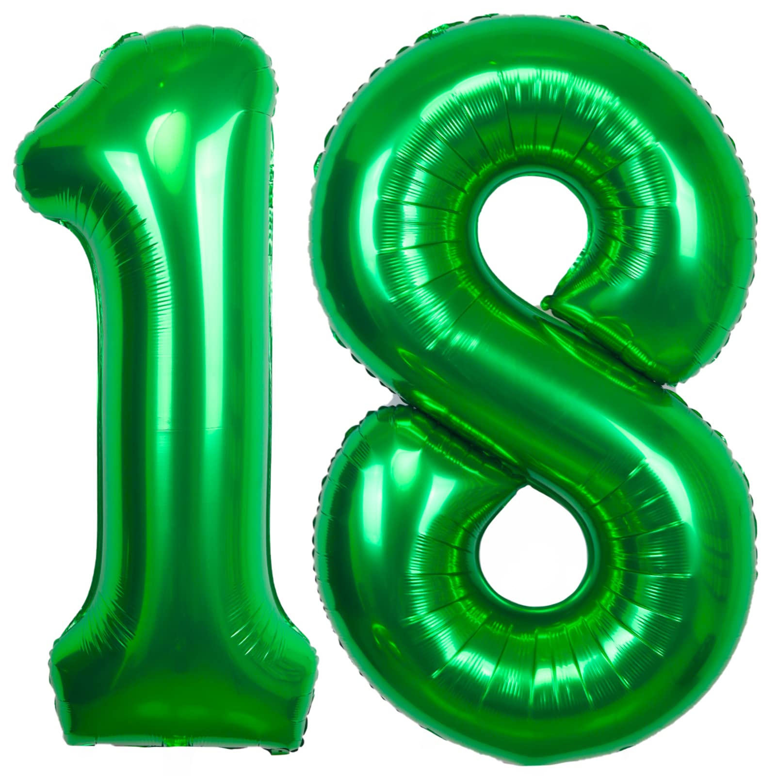 40 Inch Giant Green 18 Balloons Number Set Green Number 18 Balloon for ...