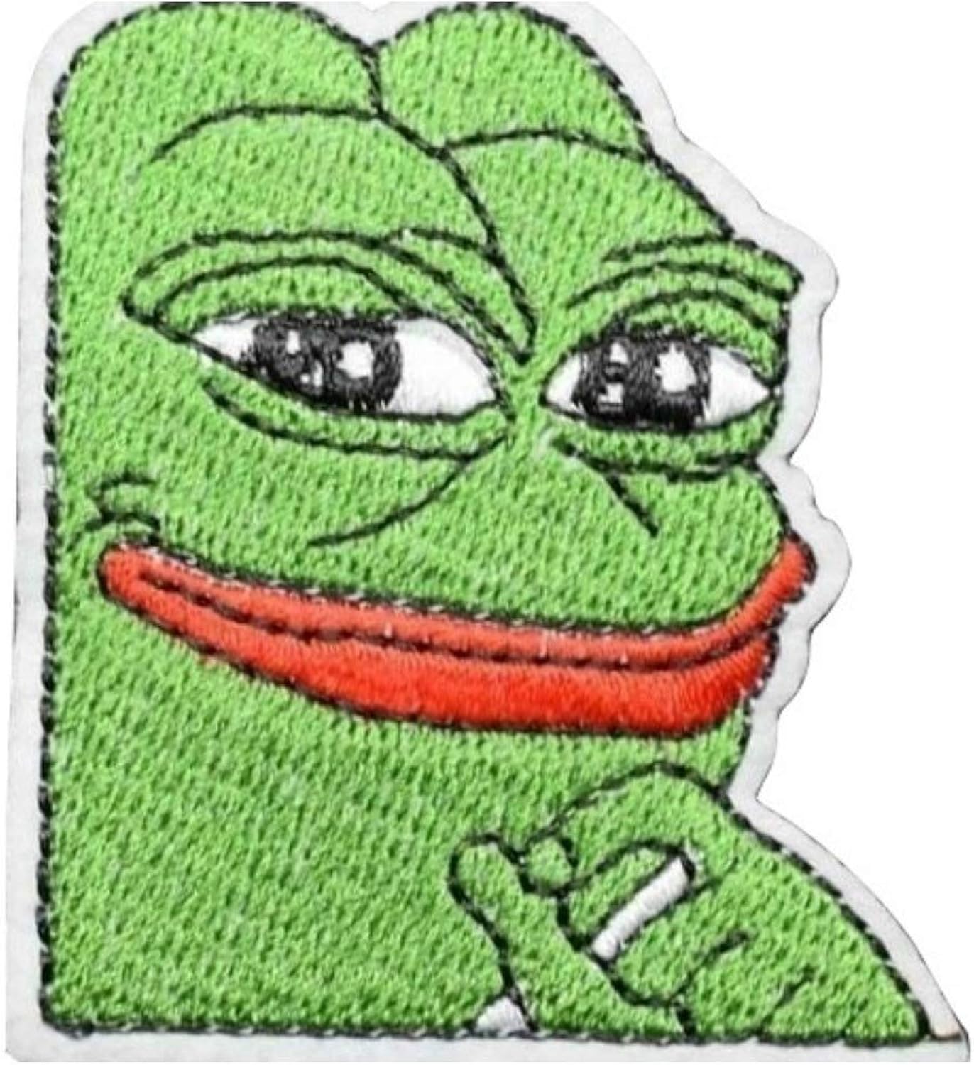 Smug Pepe Iron On Patch: Amazon.co.uk: Clothing