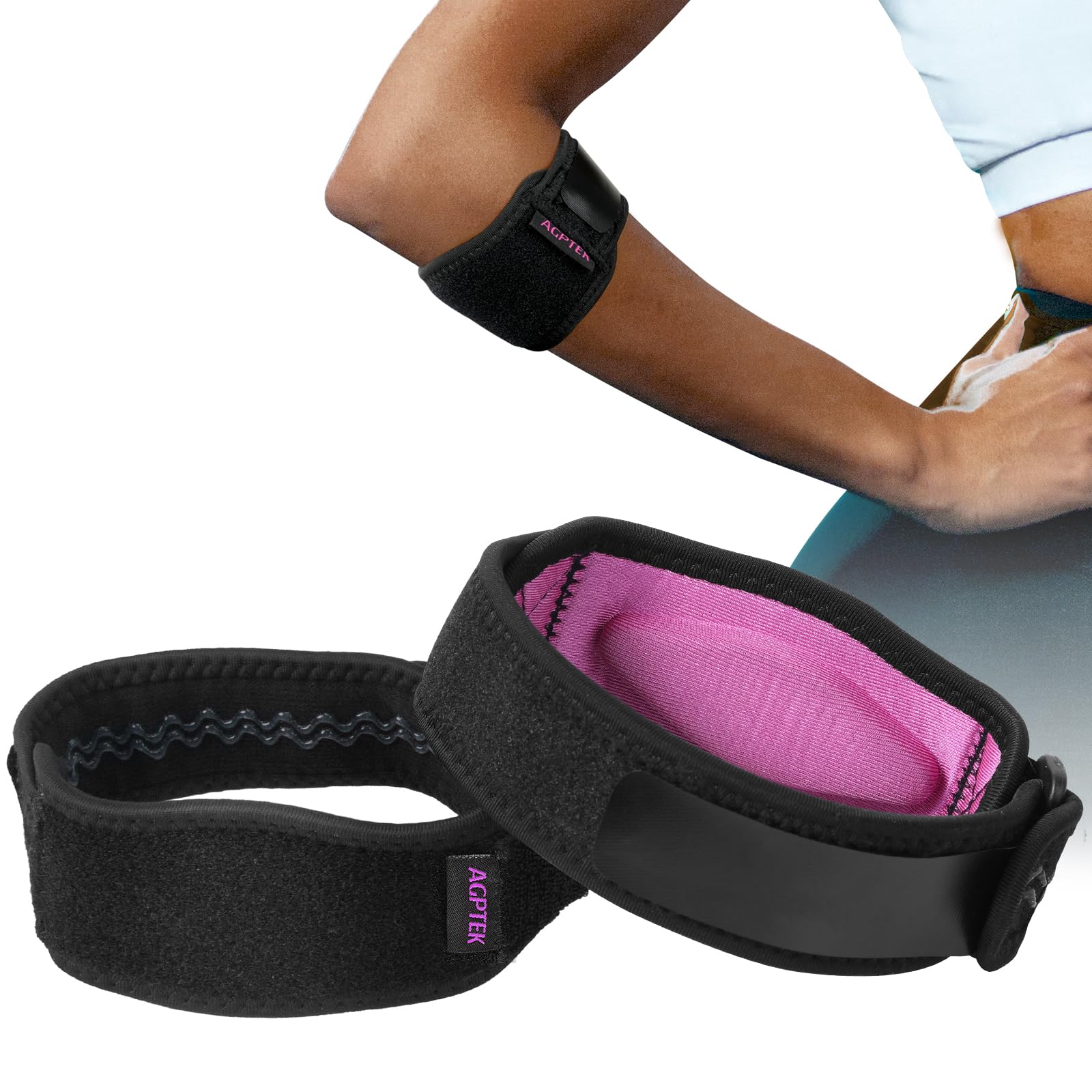 Mua AGPTEK Elbow Brace for Tendonitis and Tennis Elbow 2 Pack, Tennis ...