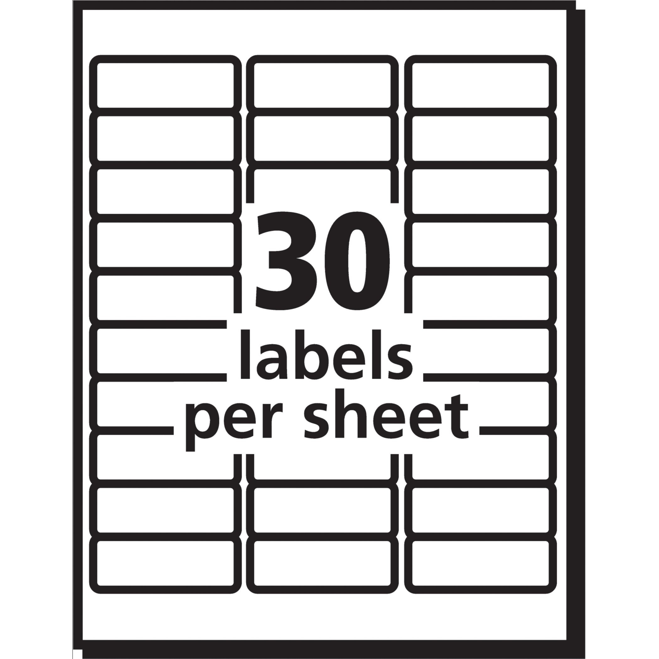 Avery Address Labels With Sure Feed For Inkjet Printers 1 X 2 5 8 