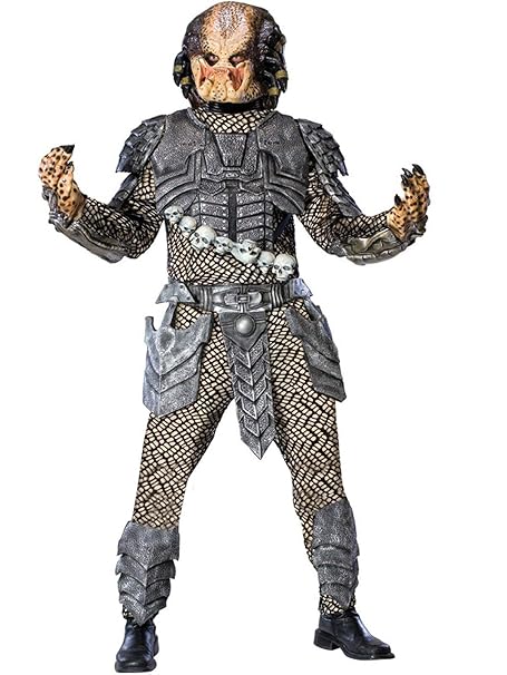 Aliens vs Predator Deluxe Predator Costume, Black, Standard Size ...