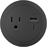 Amazon.com: Legrand Wiremold RFPCRUAUC-BK Round Furniture Power Center ...