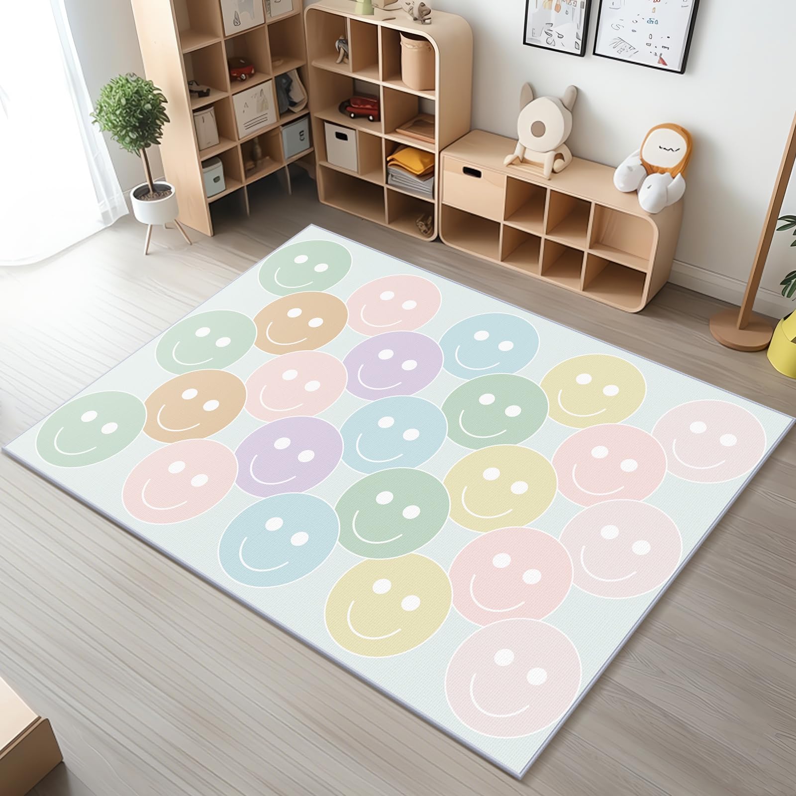 Drydiet 7.5 x 12 ft School Style Pastel Rainbow Smile Crisscross ...