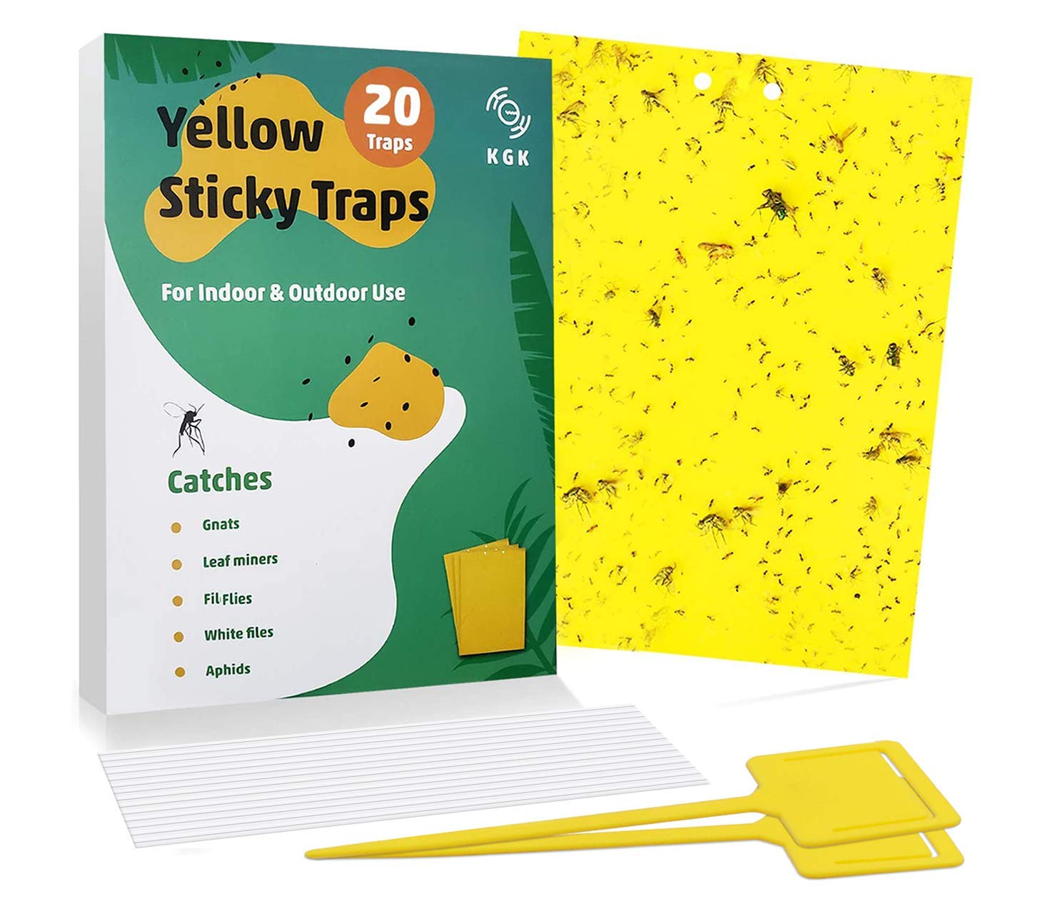 Mua KGK Sticky Traps - 20 Pack, Dual-Sided Yellow Sticky Traps for ...