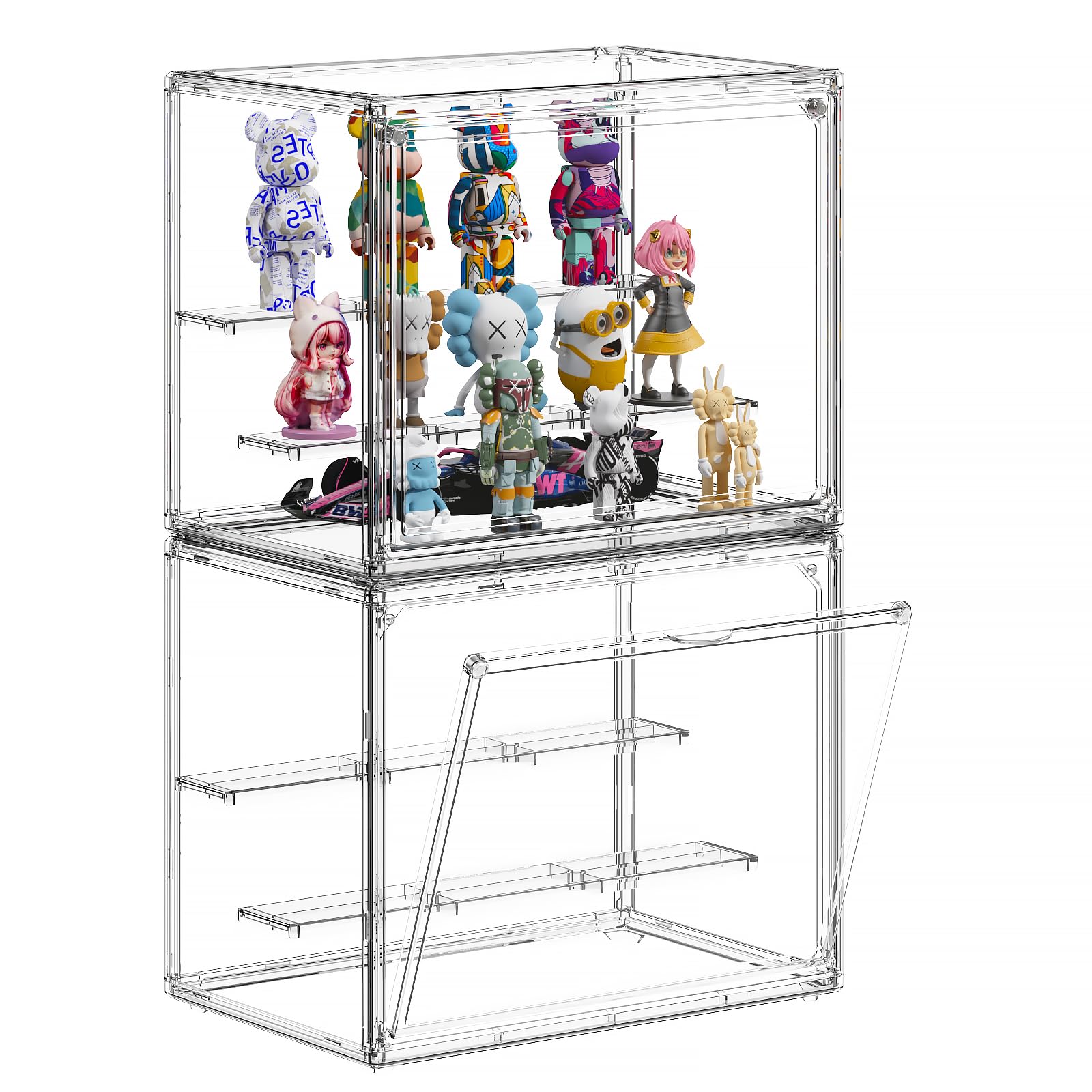 Acrylic Display Case 3 Tiers Clear Figure Display Cases for ...