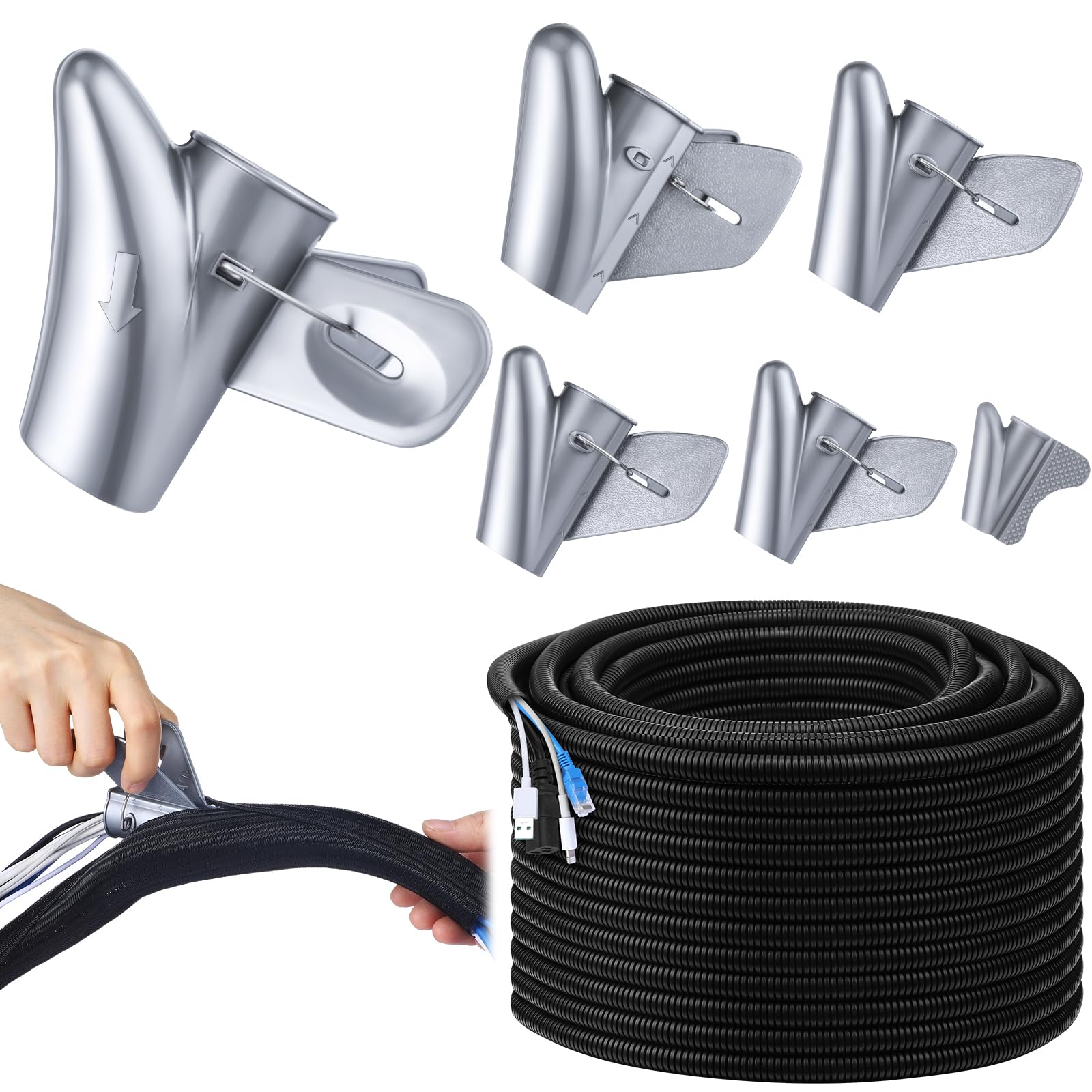 Tellegloww 6 Pcs Wire Loom Installation Tool 0.31 Inch to 1.65 Inches ...