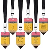 Amazon.com: Sabary 6 Sets Hall Pass Lanyards and School Passes Set ...