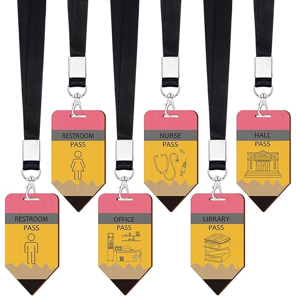 Elementary School Hall Passes Personalized Teacher Hall Pass Set - 20 ...