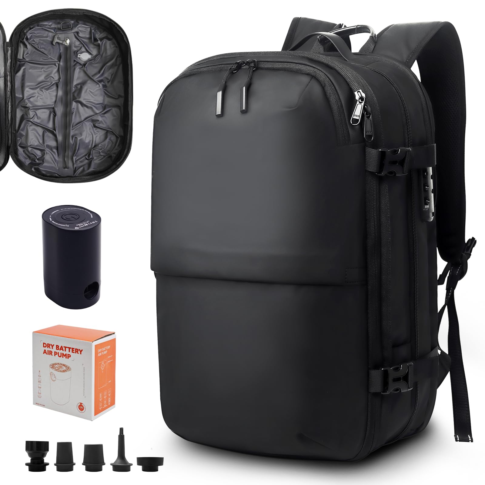 KINGSLONG Vacuum Backpack Travel Vacuum Seal Compression Travel 60L ...