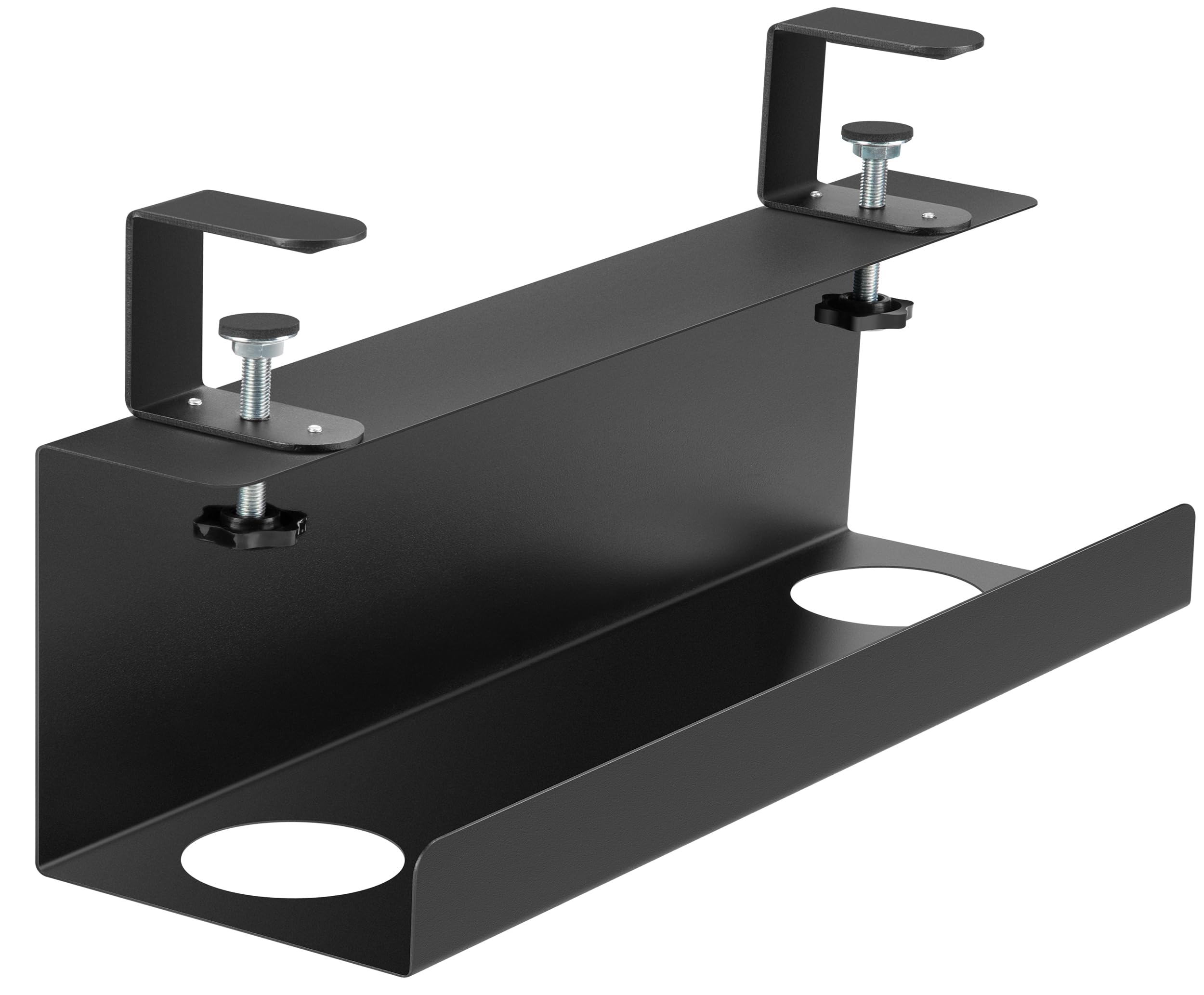 ZhiYo Steel 15.8in Cable Management Under Desk Tray, XL Clamp-On Under ...
