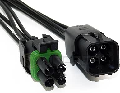 Amazon.com: 1 x Set Female & Male Connector Plug 4-way 4 pin square ...