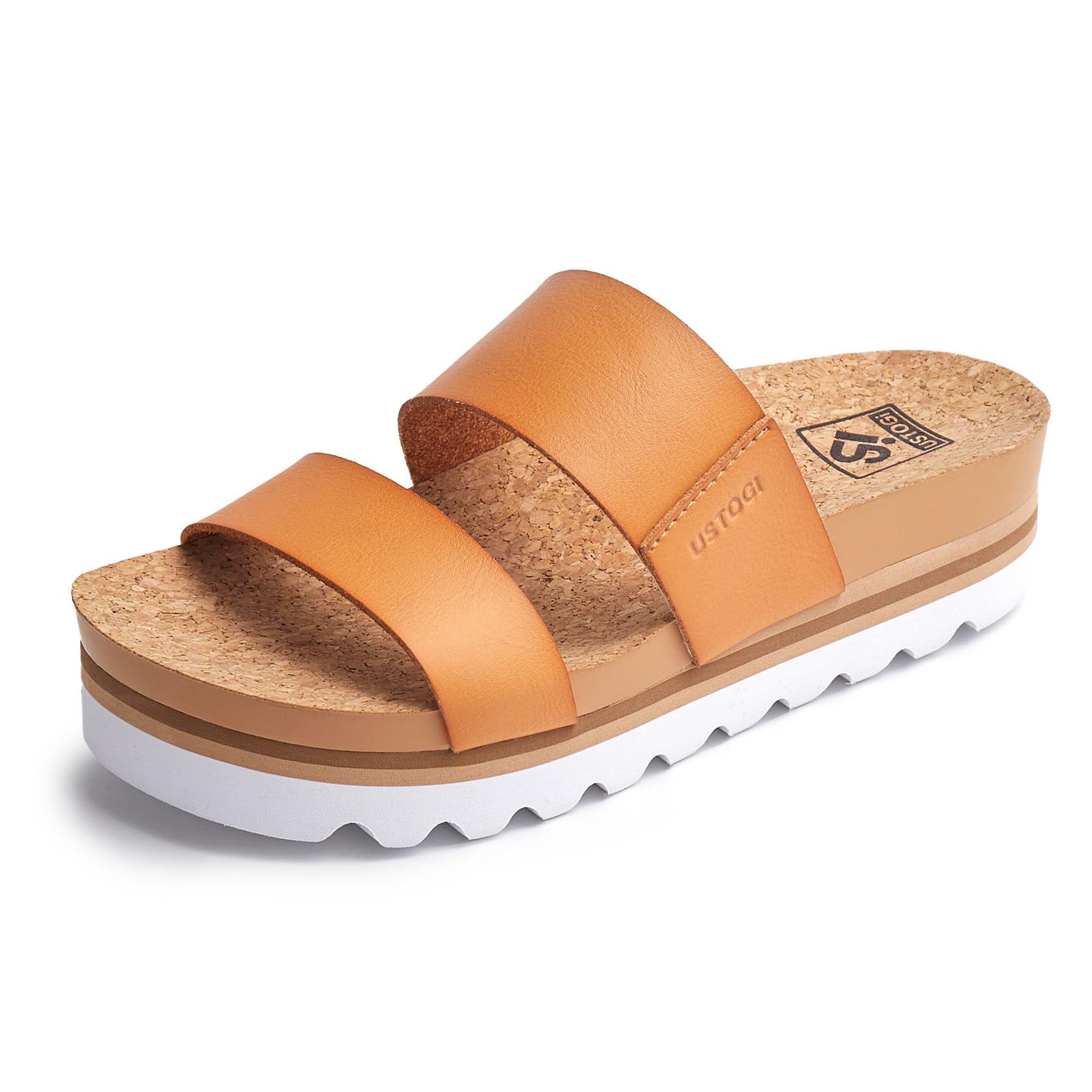 Ustogi Flatform Platform Sandals Women Arch Support Beach Slides ...