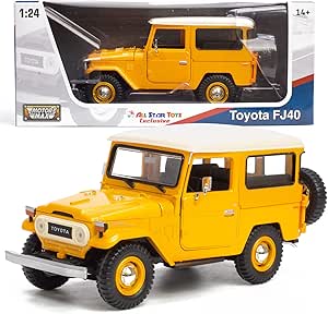 Amazon.com: Toyota Land Cruiser FJ40 Yellow 1/24 Diecast Model by ...
