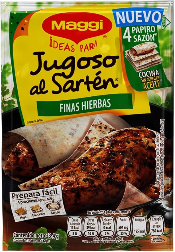 Maggi, Maggi Jugoso Finas Hierbas, 23.4 gramos: Amazon.com.mx ...