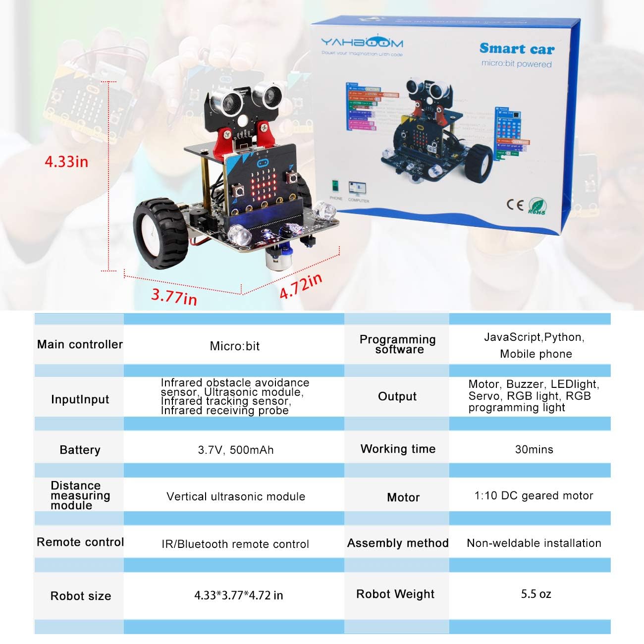 Mua Yahboom Microbit V2 Coding Smart Robotics Toys DIY STEM Science Education RC Car Kit for ...