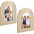 Amazon.com - Pinkunn Set of 2 Boho Wood Wall Hanging Photo Frame Home ...
