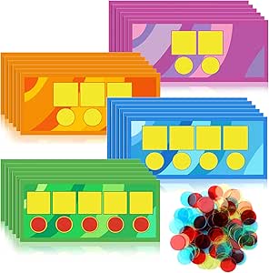 Amazon.com : Sound Box Mats and Chips 24 Pcs Dry Erase Mats and 84 Pcs ...