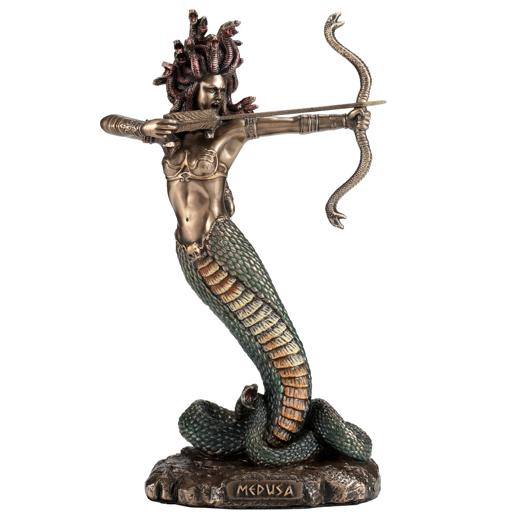 Veronese Design 6 1/8 Inch Furious Medusa Shooting Arrow Resin ...