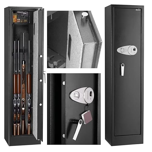SECUSTAR Biometric Rifle Gun Safe,Quick Access 5-7 Gun Large Improved ...