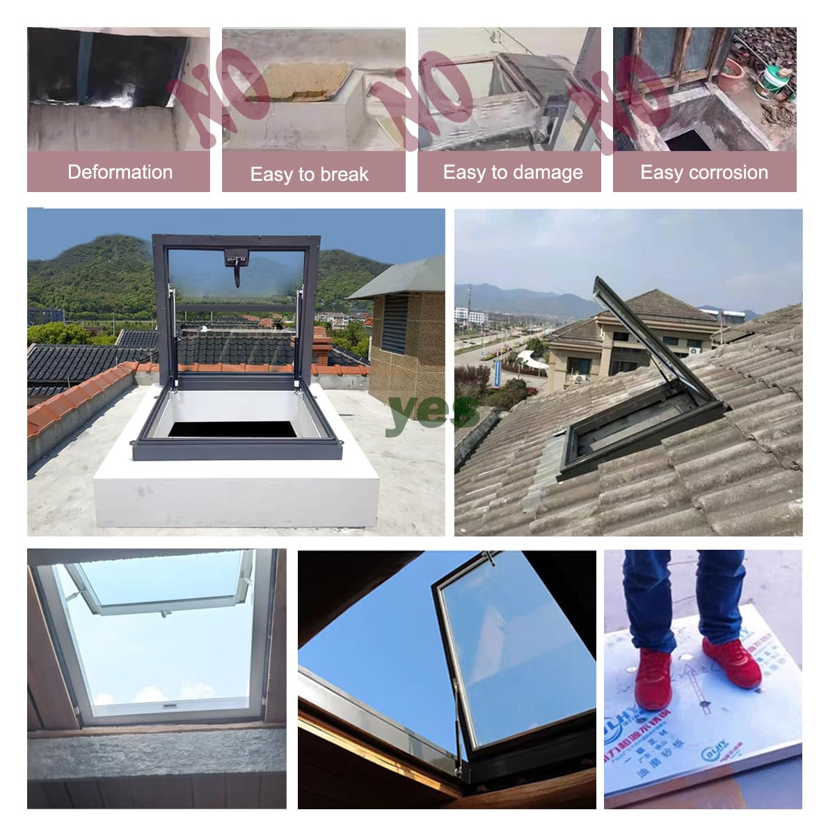 32 Inch Roof Access Hatch Attic Hatch Warehouse Ventilation Lighting ...