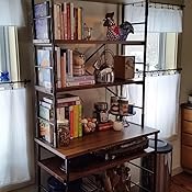 Amazon.com: Townsend Bakers Rack, Durable Wood and Metal Construction ...