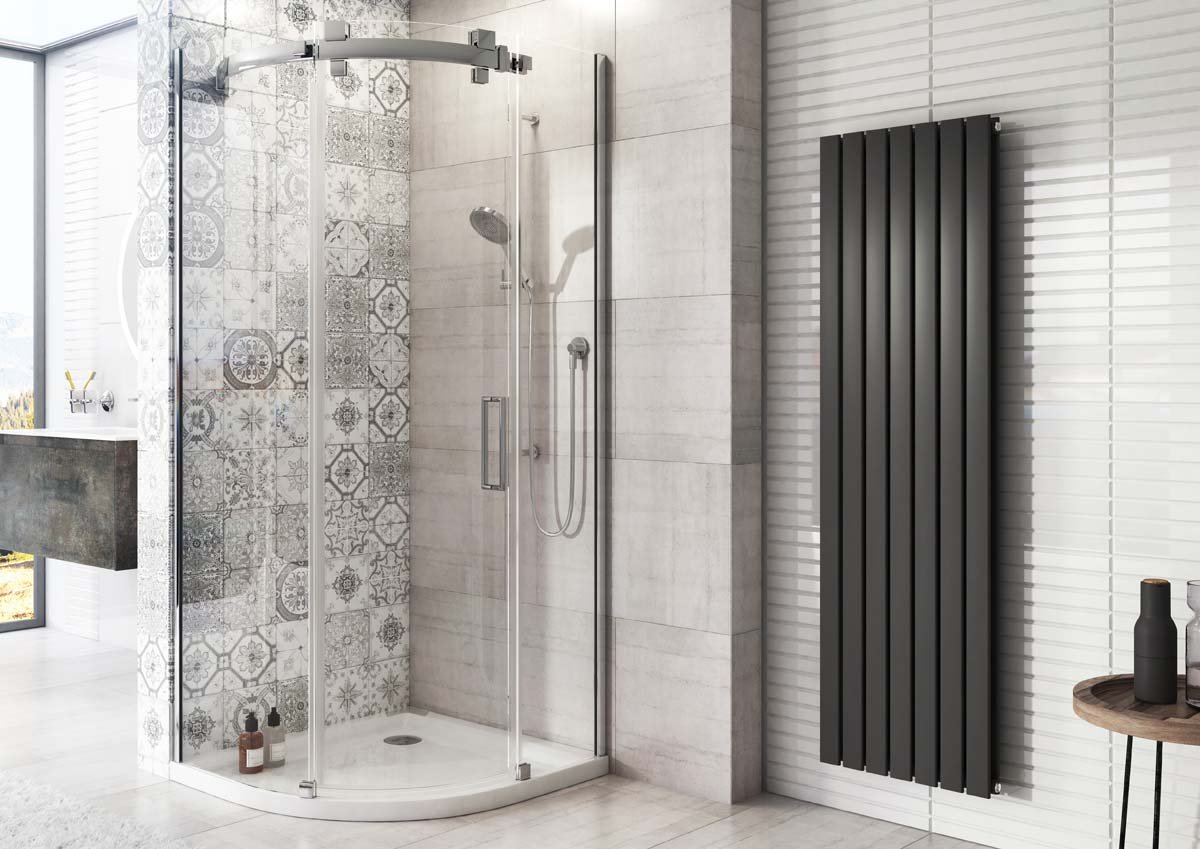 The Bath People Vertical Radiator - Bathroom Radiators - Flat Panel ...