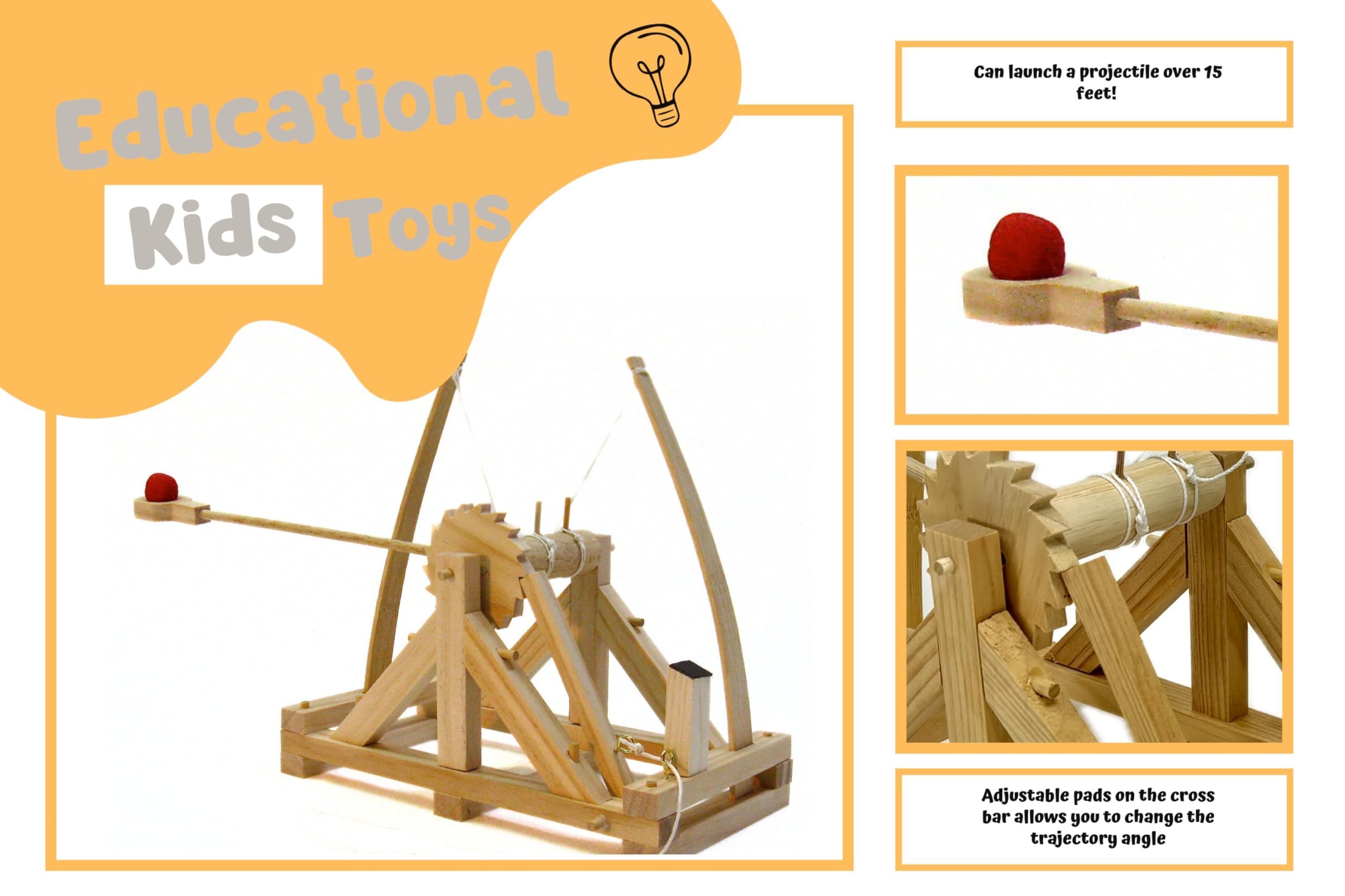 Mua Pathfinders Leonardo Da Vinci Catapult kit stem Toy Trebuchet kit ...