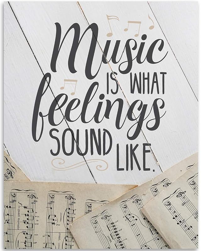 Amazon.com: Music Is What Feelings Sound Like - 11x14 Unframed Art ...