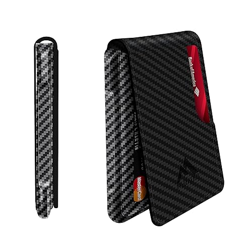MURADIN Mens Wallet Tactical Bifold Wallets for Men Metal RFID Blocking ...