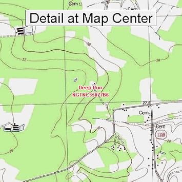 Amazon.com : USGS Topographic Quadrangle Map - Deep Run, North Carolina ...