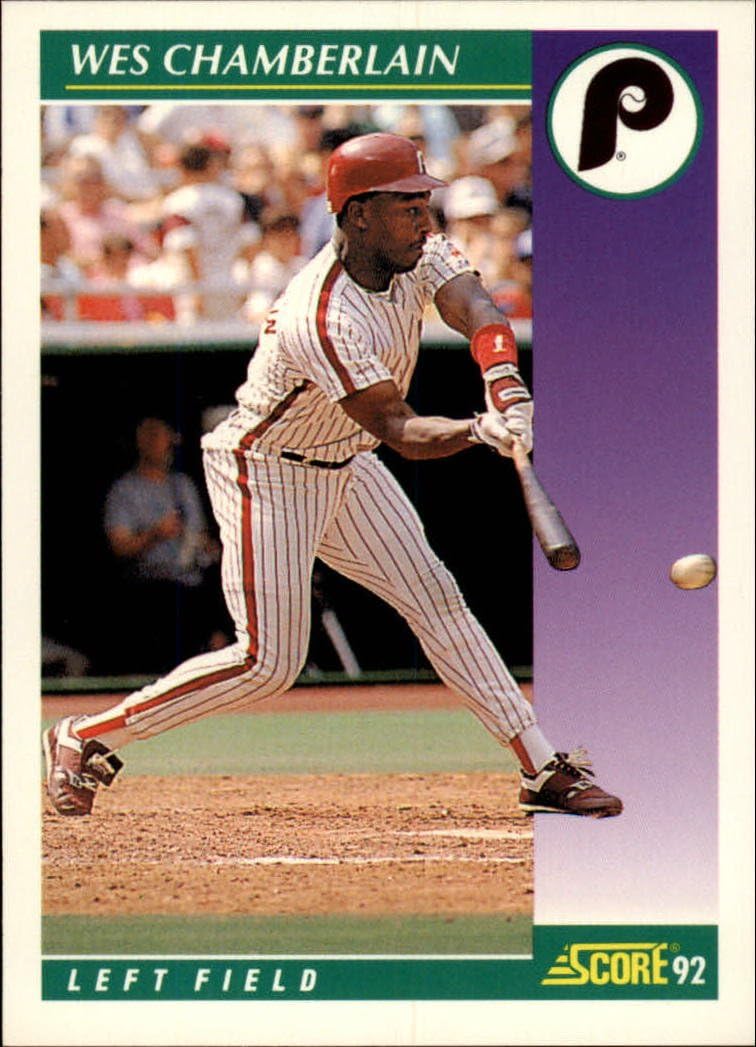 Amazon.com: 1992 Score Baseball Card #384 Wes Chamberlain: Collectibles ...