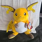 Amazon.com: Pokémon Raichu Plush Stuffed Animal - Large 12": Toys & Games