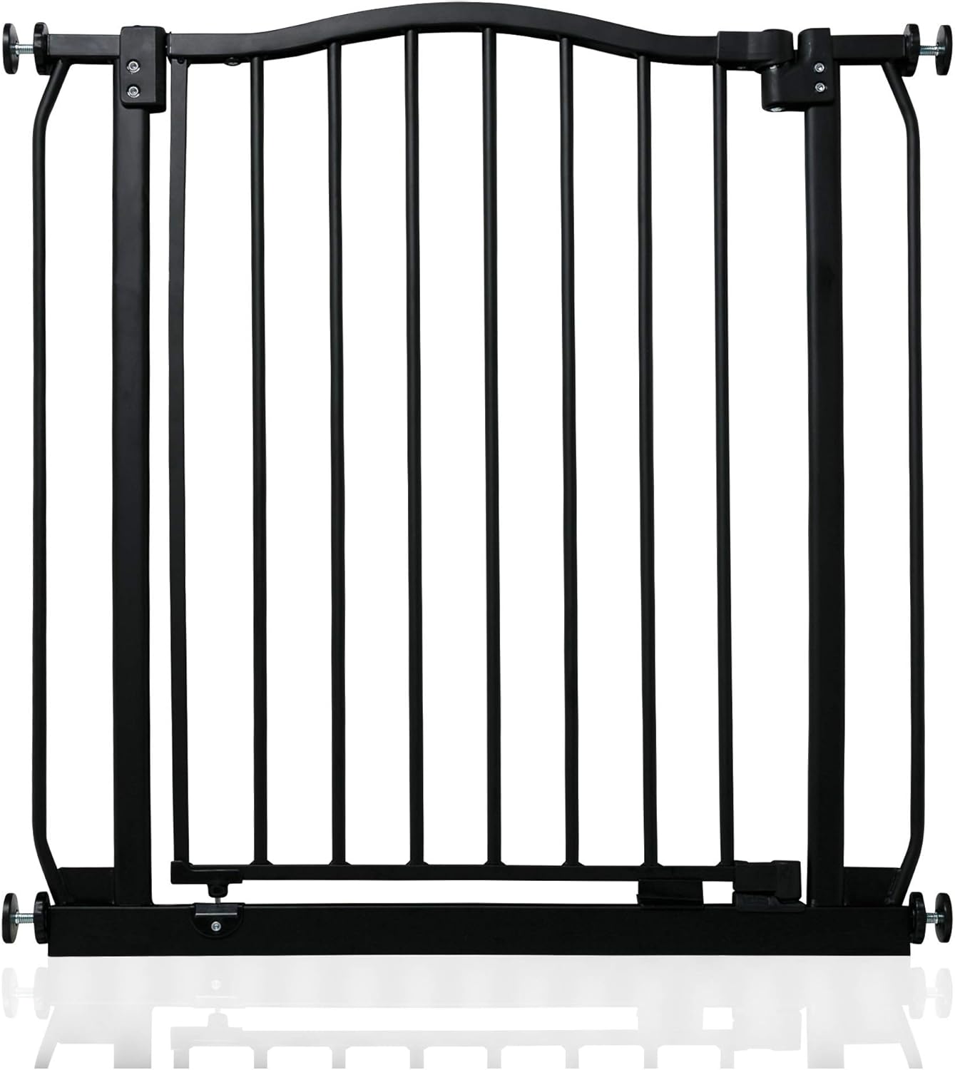 Safetots Matt Finish Curved Top Safety Gate Range (Black, 71cm – 80cm ...