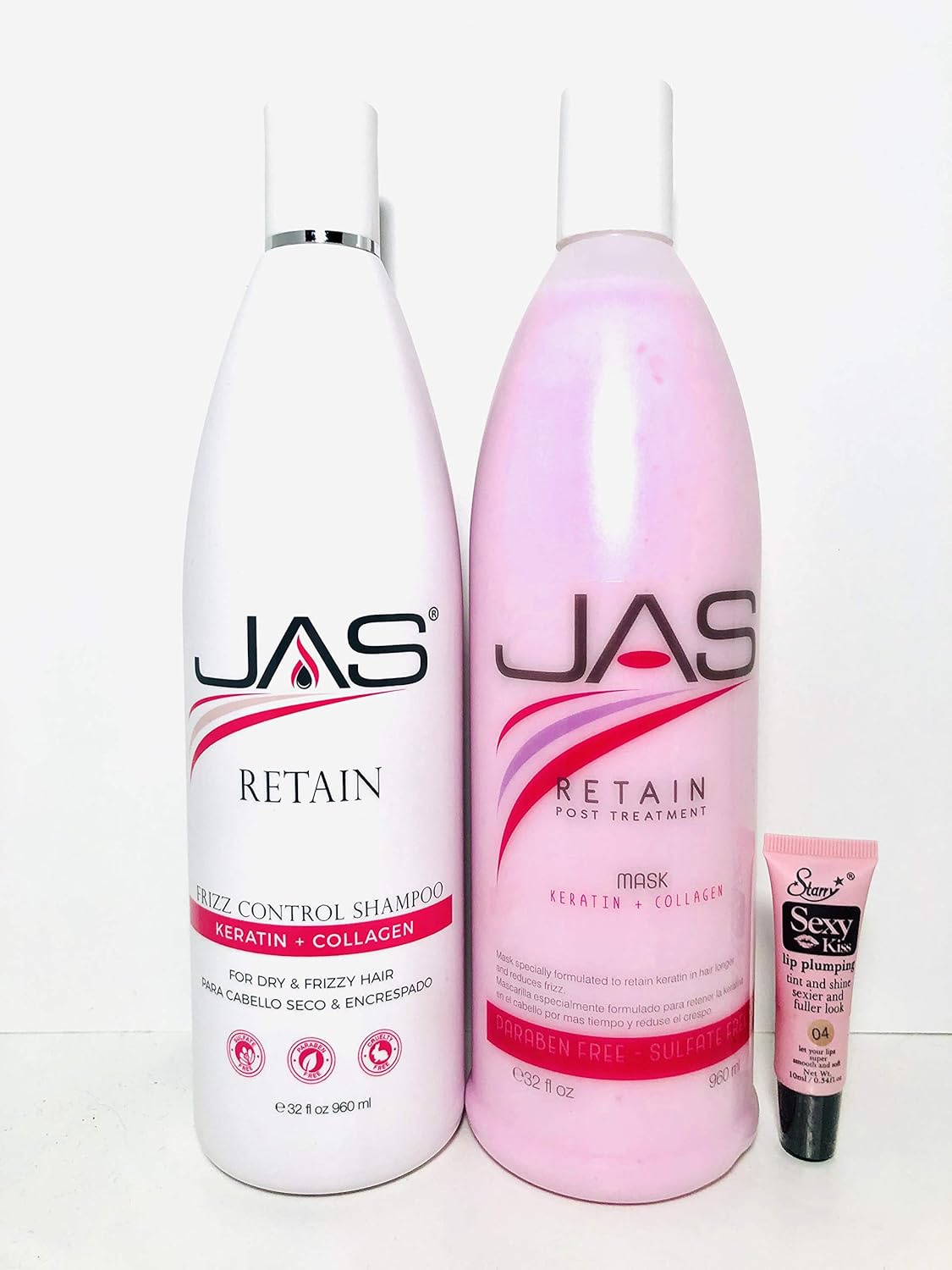 Amazon.com : JAS Retain Post Treatment Shampoo Keratin + Collagen 32 Oz ...