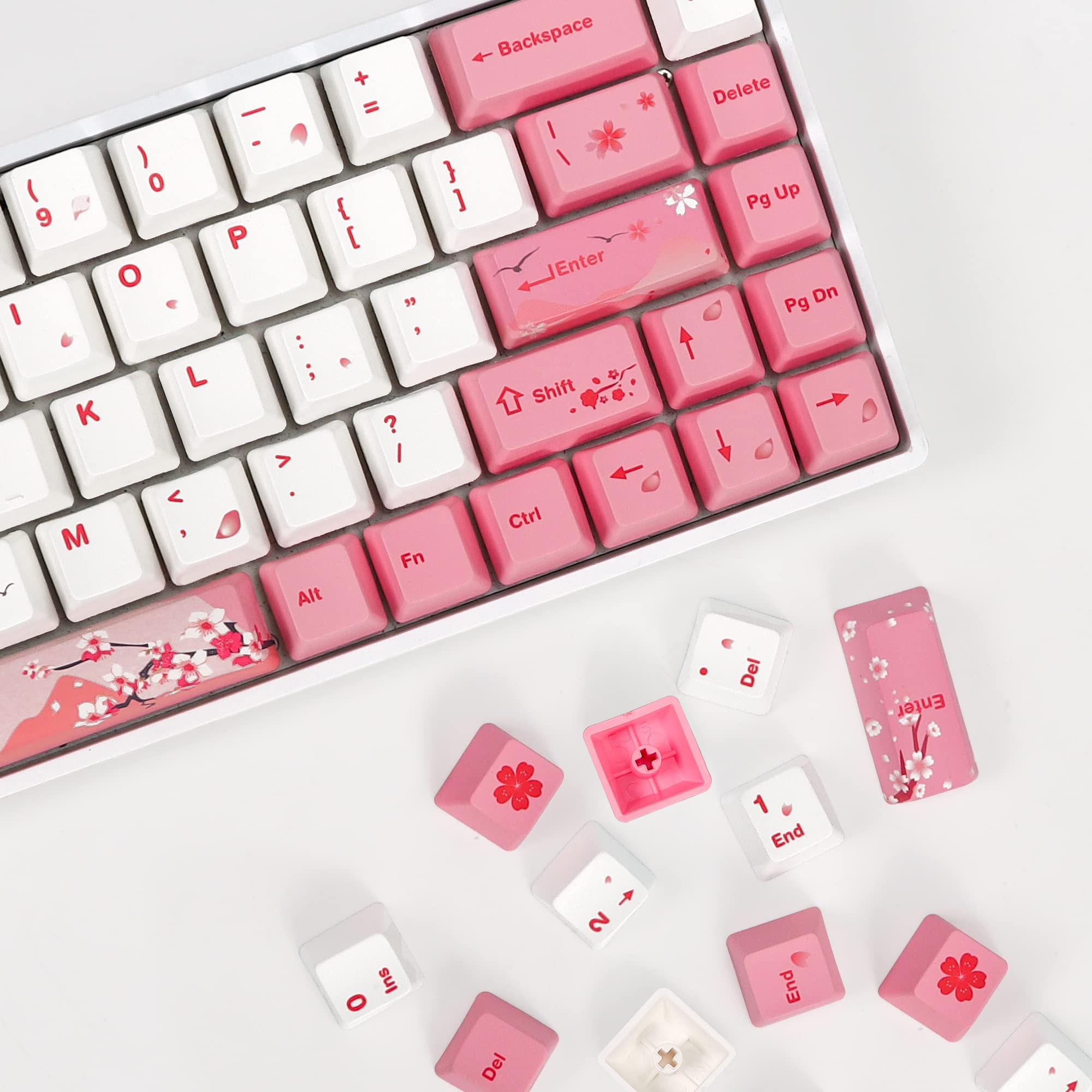 Mua 104 PBT Pink keycap Set ，Dye Sublimation OEM pink Custom keycaps ...