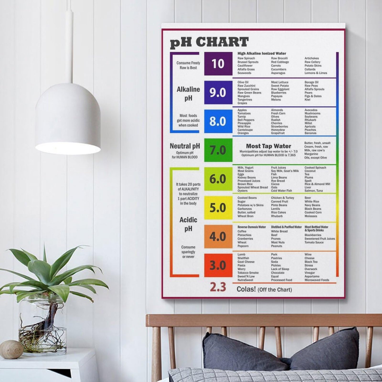 Alkaline Diet Balance Sheet PH Food Chart Poster PH Chart Poster Poster ...