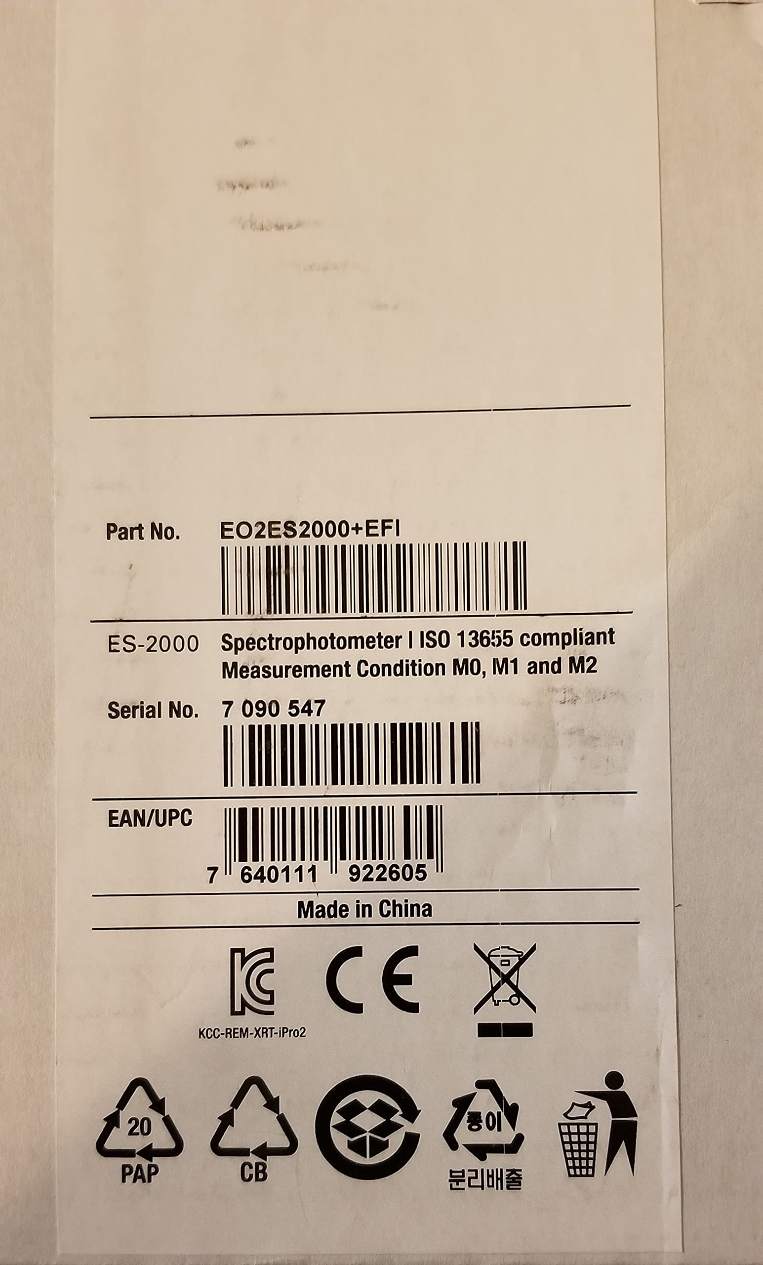 Mua EFI ES-2000 Spectrophotometer trên Amazon Mỹ chính hãng 2025 | Fado